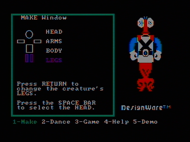 Creature Creator IBM PC/Compatibles Screenshot - PixelatedArcade